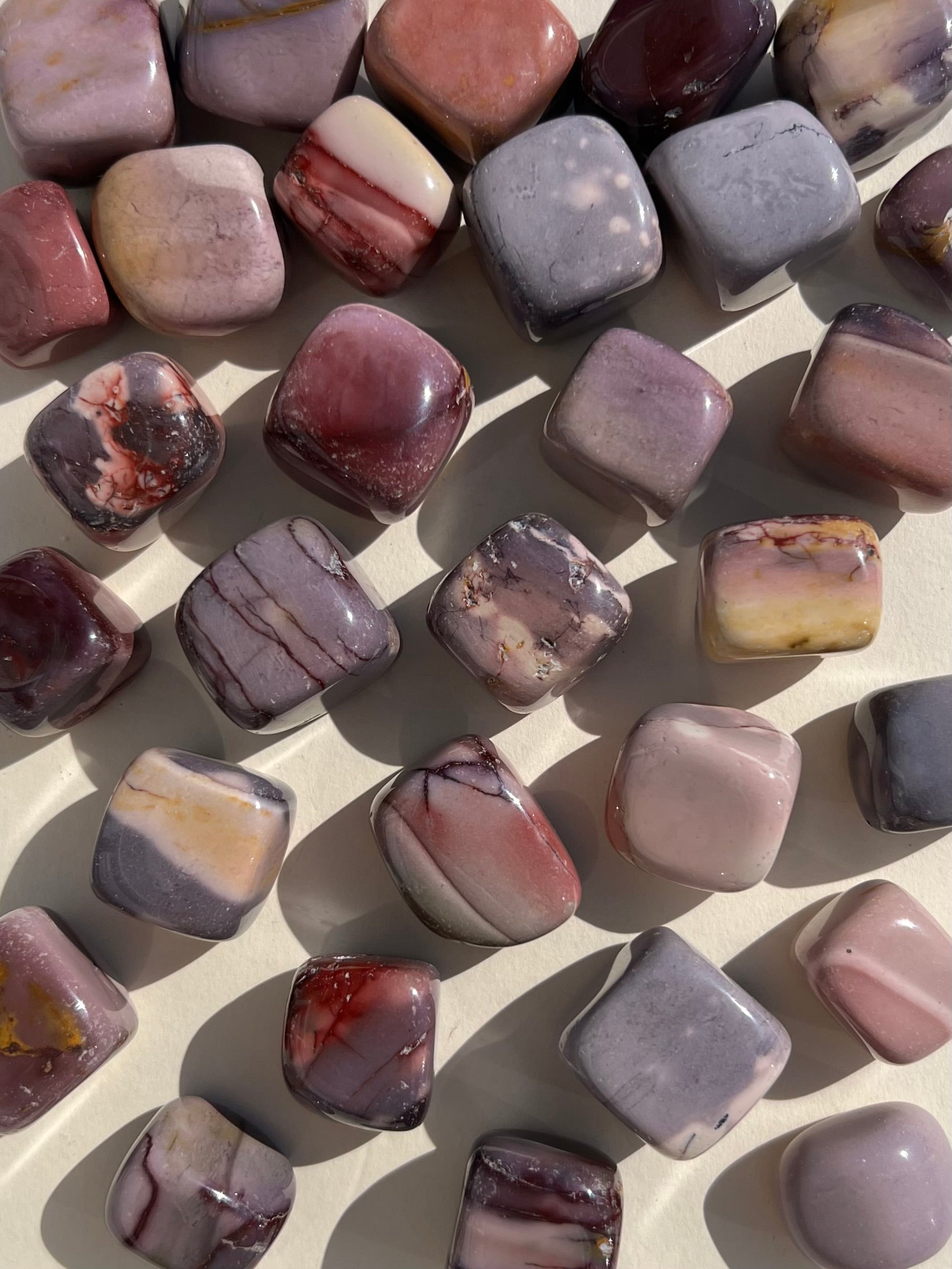 Mookaite Tumbles (Pinky Purple) – Calm and Collective Minerals