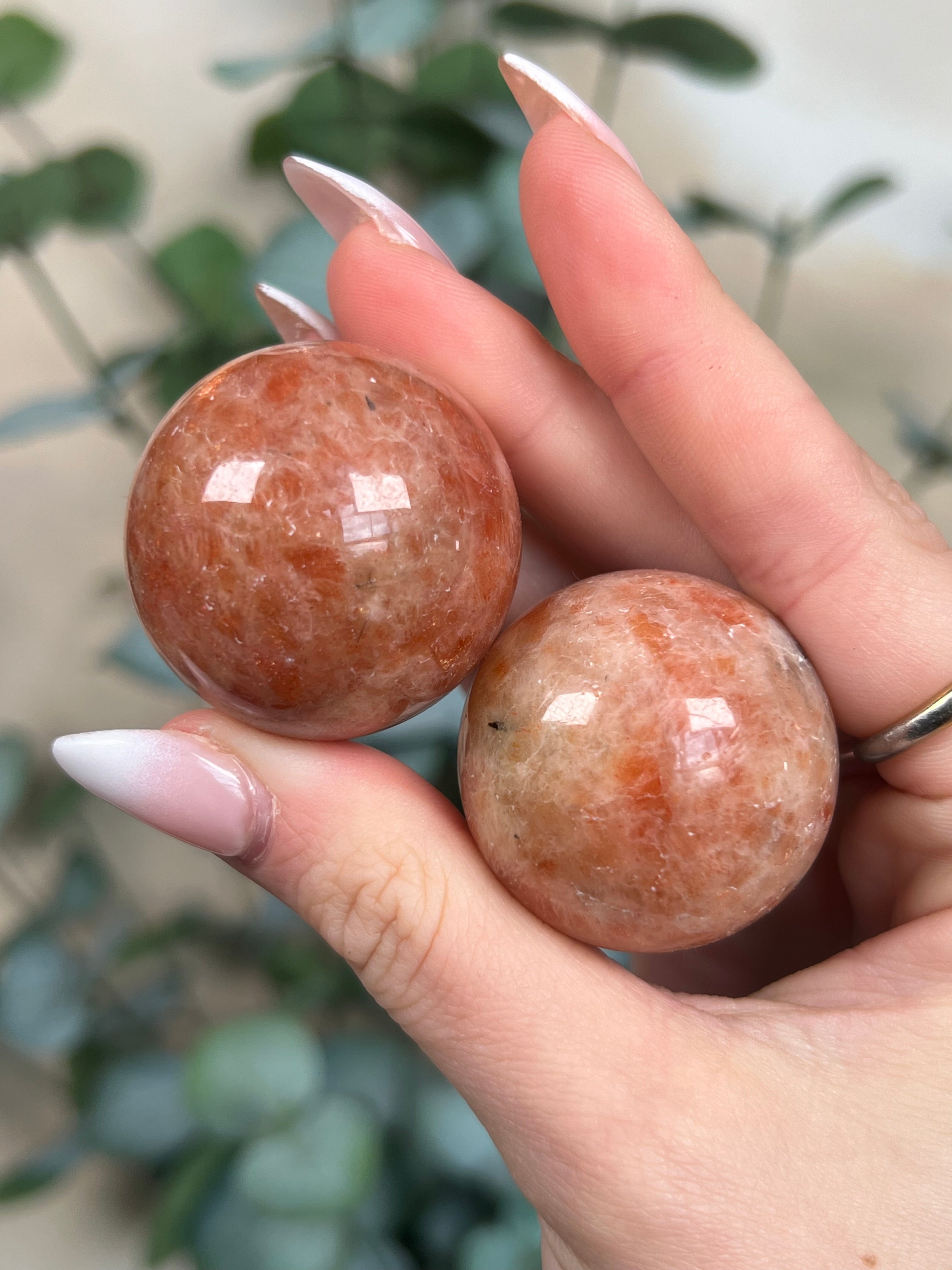 Sunstone Mini Sphere – Calm and Collective Minerals
